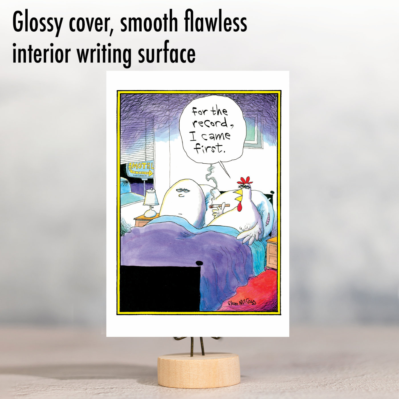 I Came First: Funny Birthday Greeting Card - Chicken