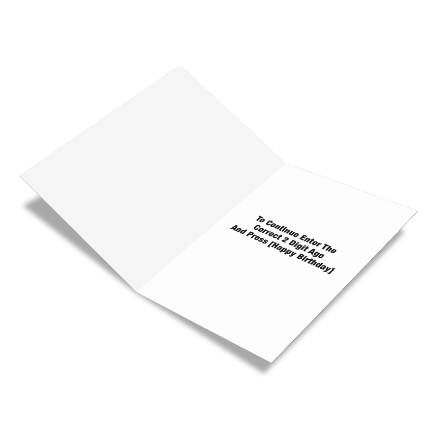 Incorrect: Humorous Birthday Paper Greeting Card