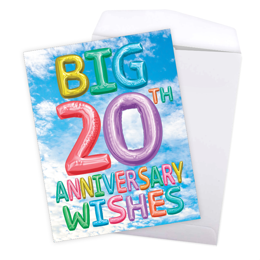 Inflated Messages - 20: Milestone Anniversary Large Card