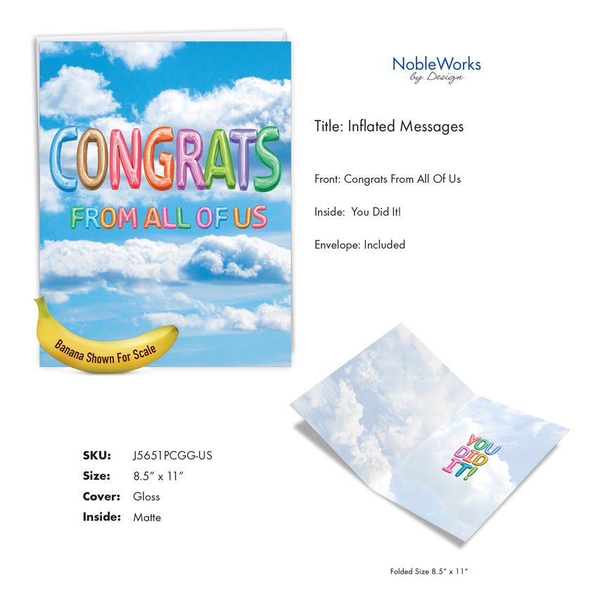 Inflated Messages - Congrats - Extra Large Card