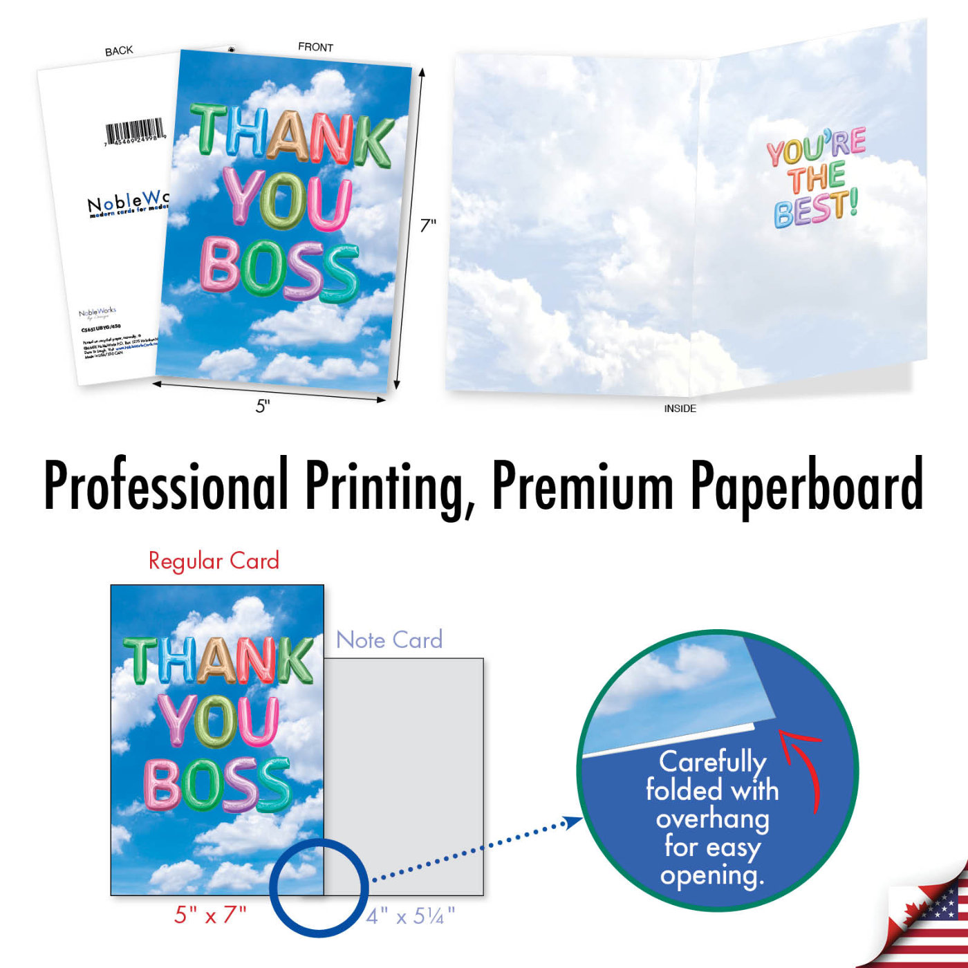 Inflated Messages - Thank You Boss: Stylish Boss Thank You Greeting Card