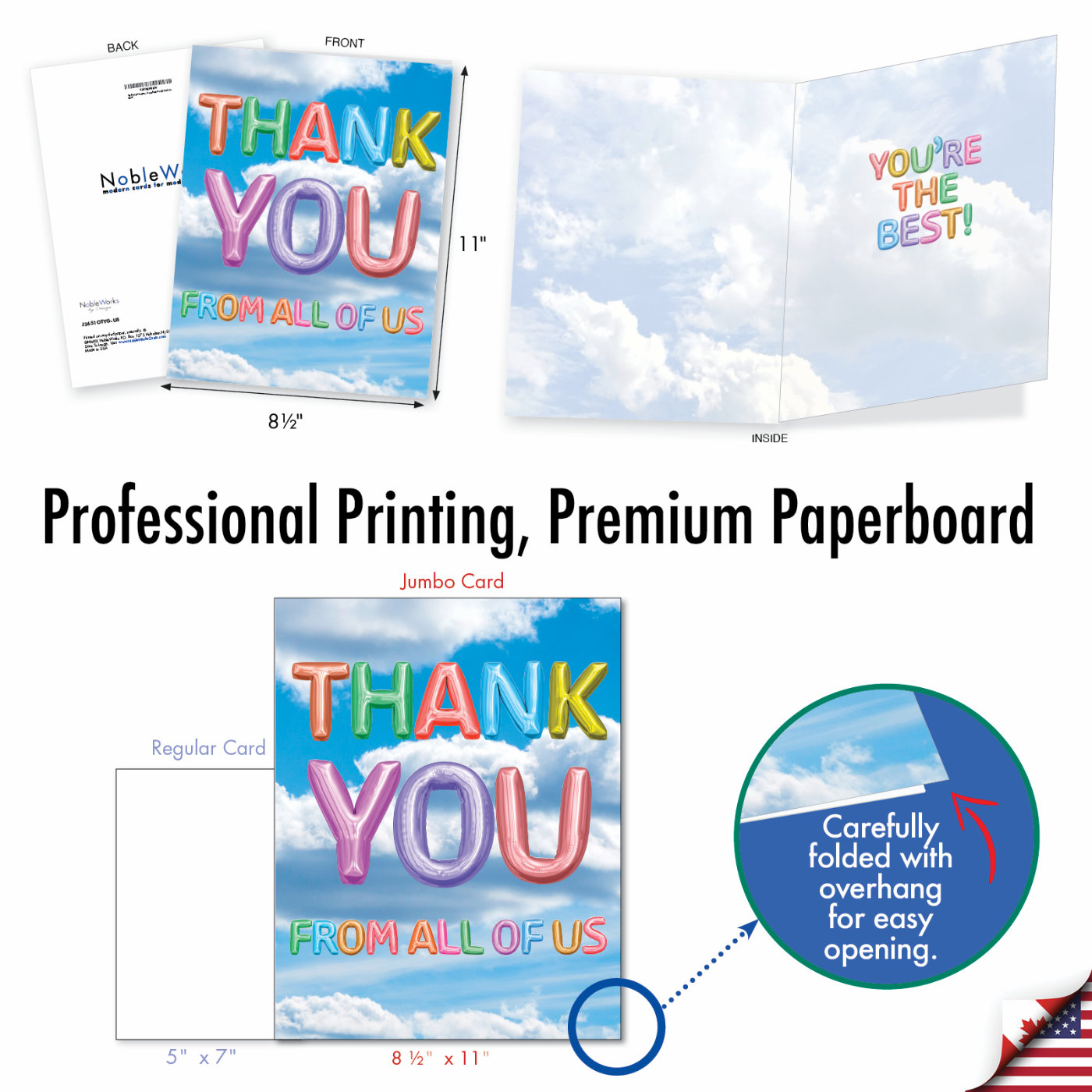 Inflated Messages - Thank You: Creative Thank You Large Greeting Card