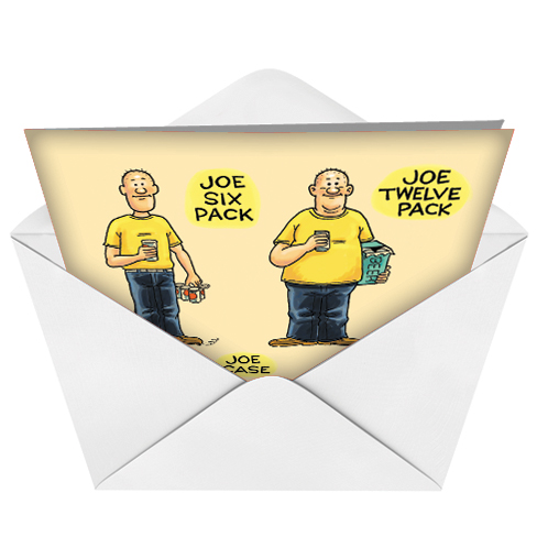 Joe Six Pack Funny Birthday Card