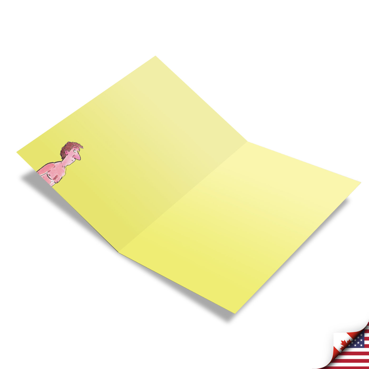 Just A Heads Up: Funny Blank Greeting Card