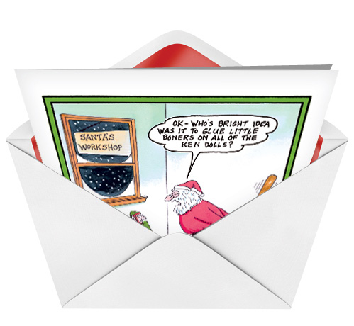 Ken Dolls Naughty Christmas Card