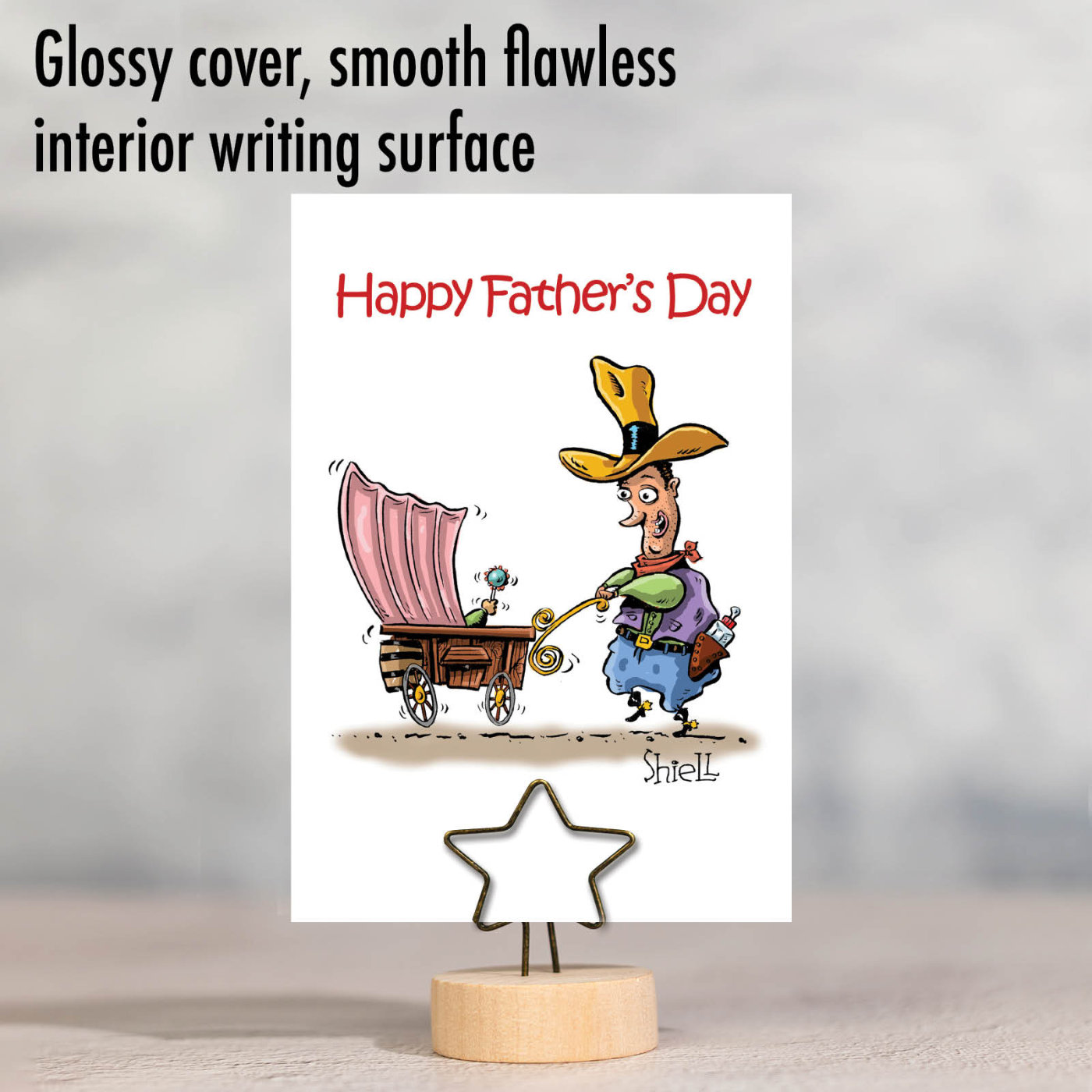 L'il Buckaroo Cartoons Father's Day Greeting Card By Mike Shiell