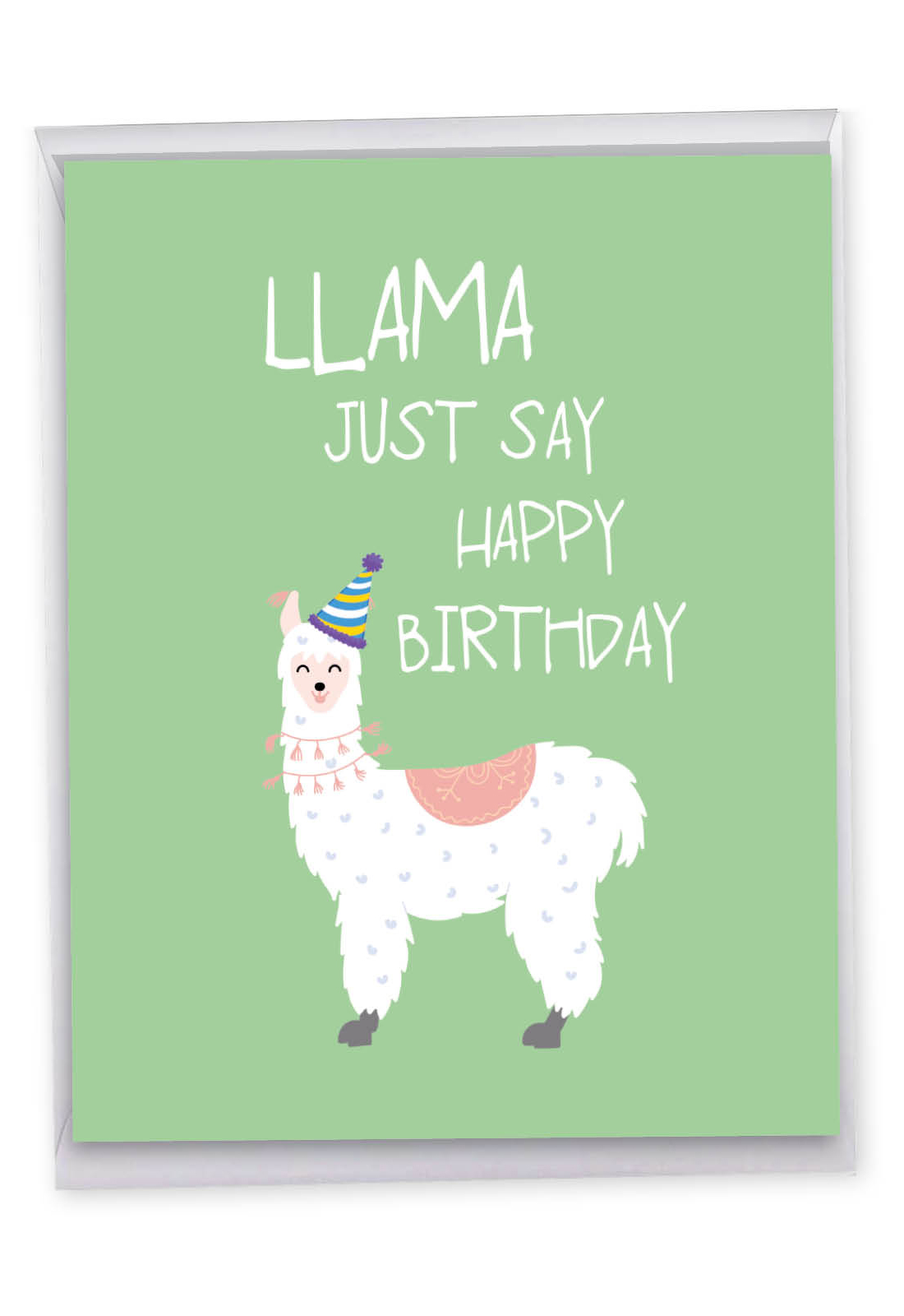 Llama Just Say: Stylish Birthday Over-sized Greeting Card