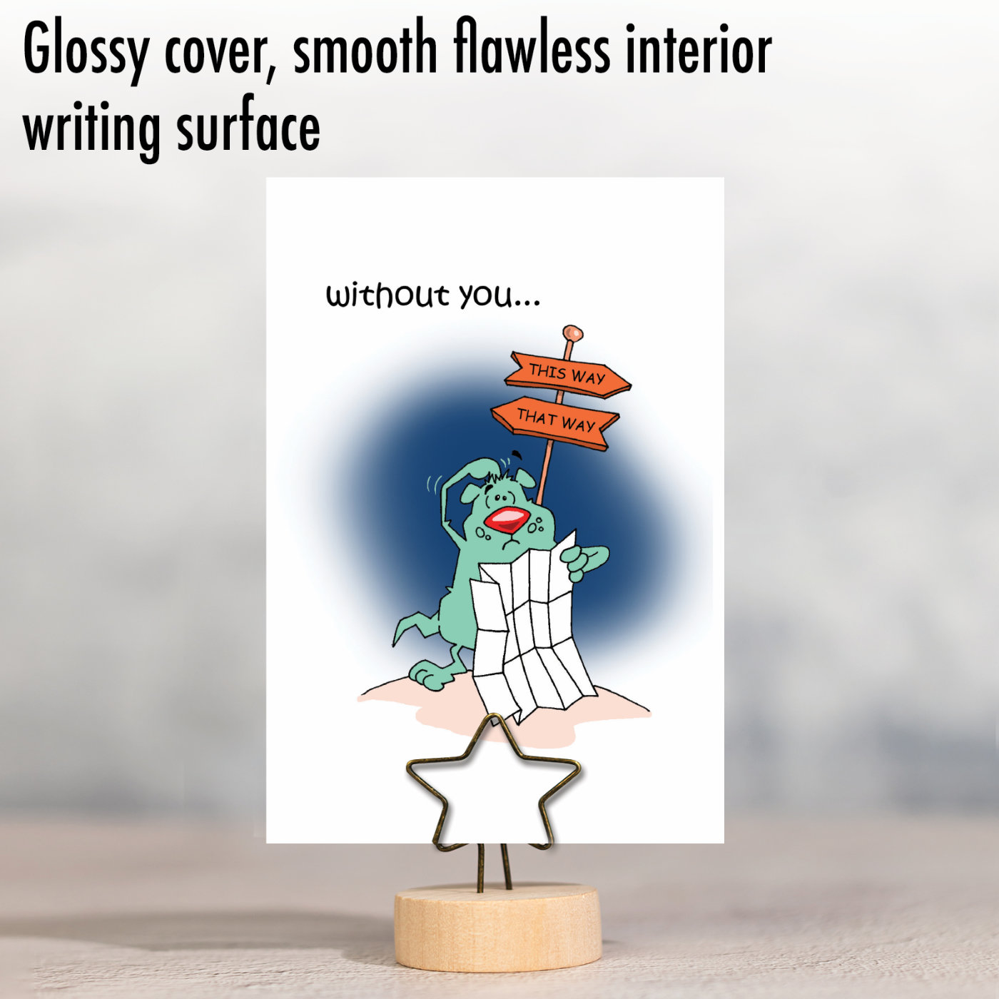 Lonely and Lost: Humor Miss You Card