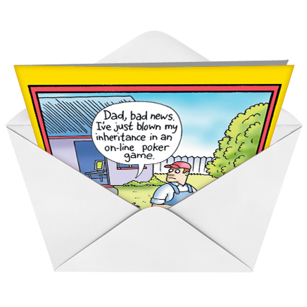 Lost Inheritance Cartoons Birthday Father Paper Card Stan Eales