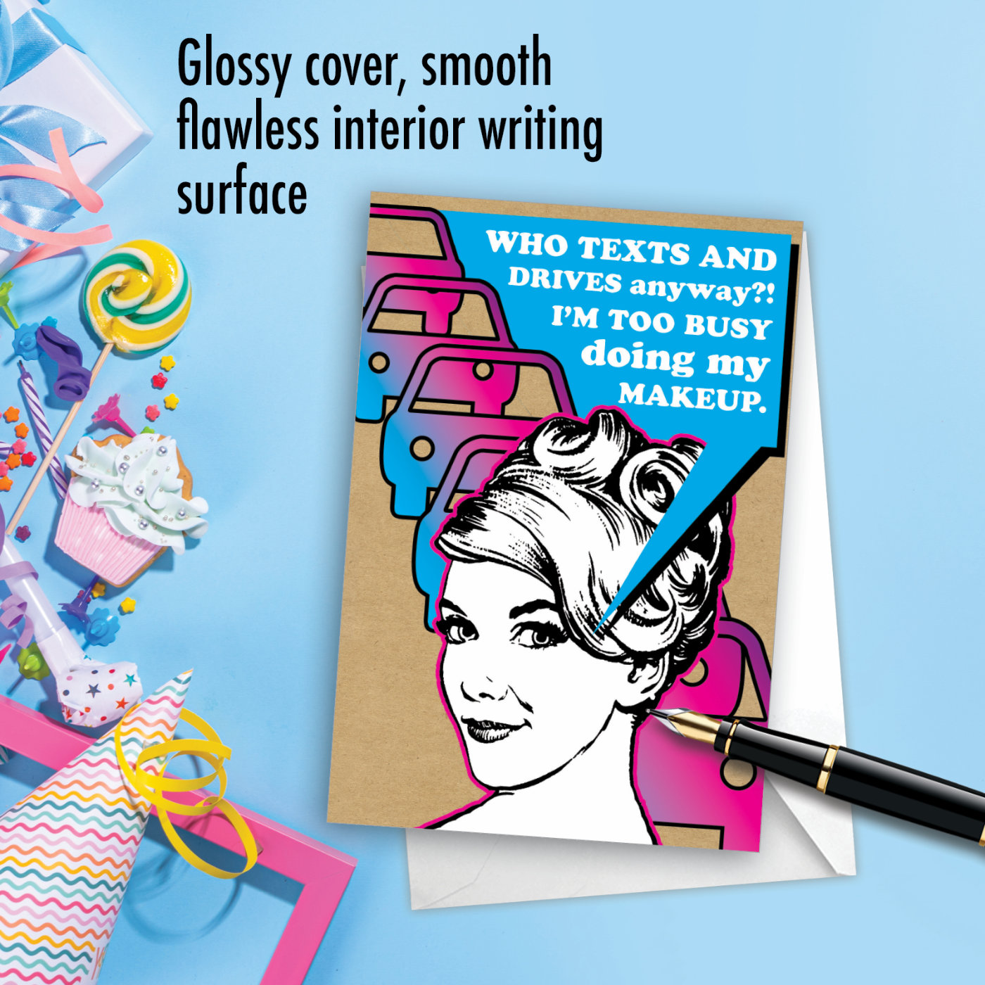 Makeup: Funny Birthday Card for Women