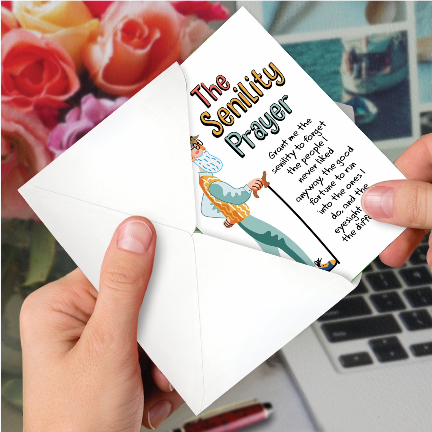 Man's Senility Prayer: Funny Birthday Boxed Set of 3 Cards for Men