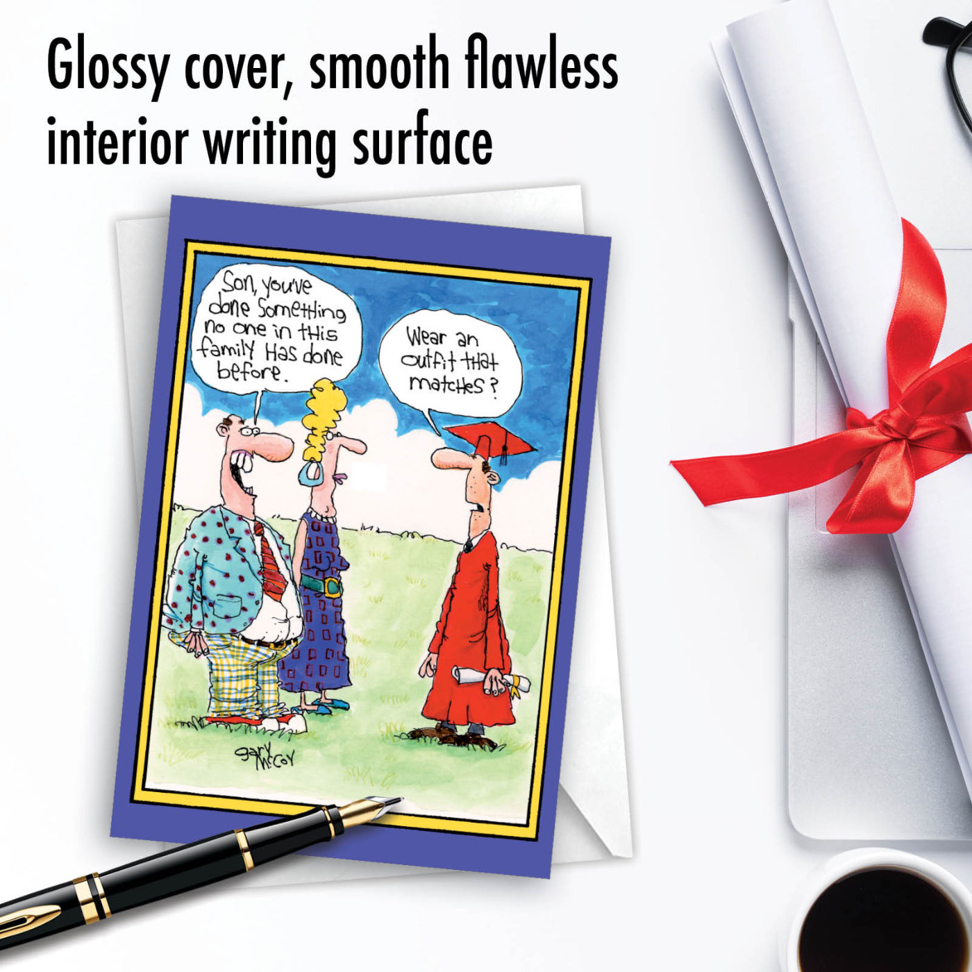 Match Outfit: Humor Graduation Greeting Card