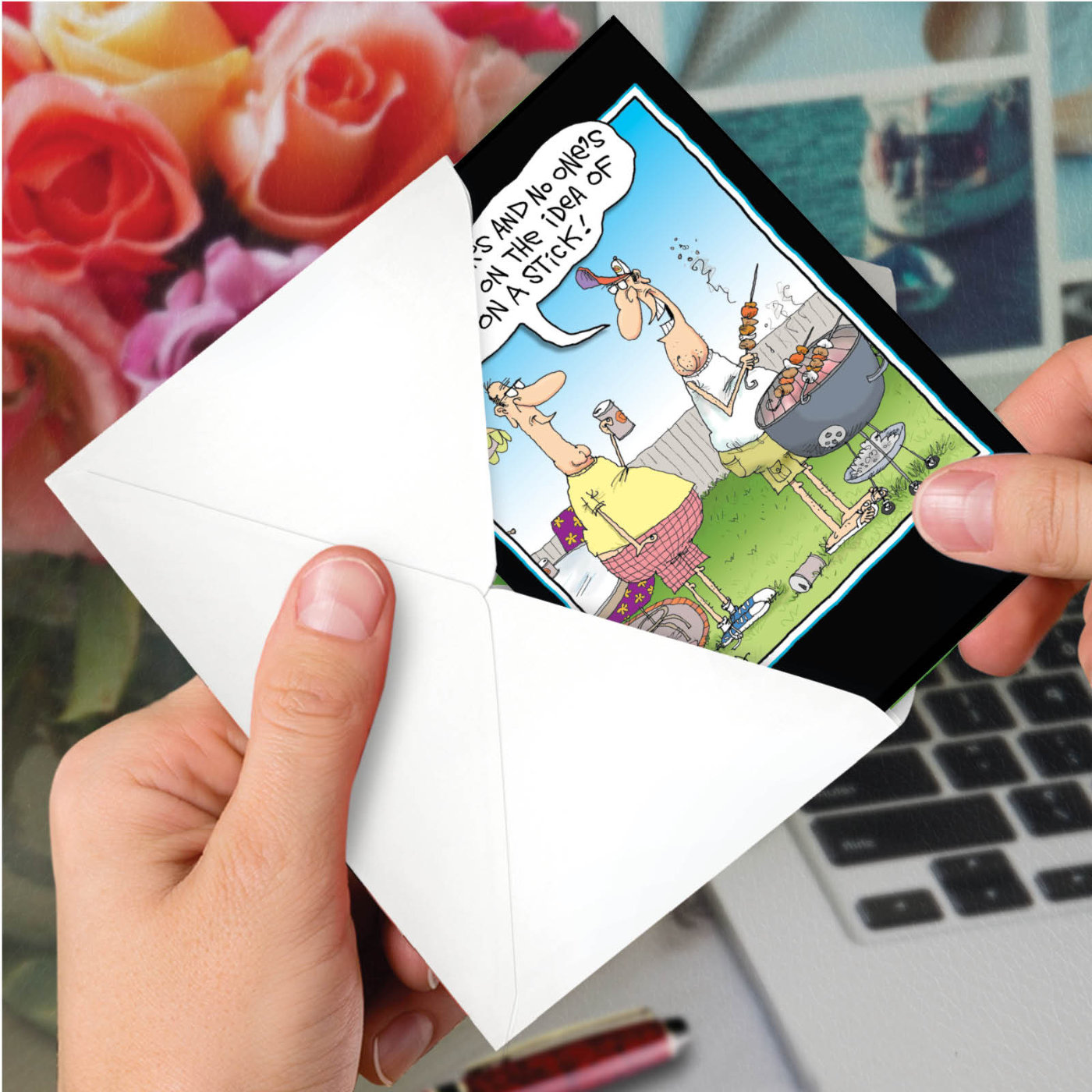 Meat On A Stick: Funny Father's Day Card