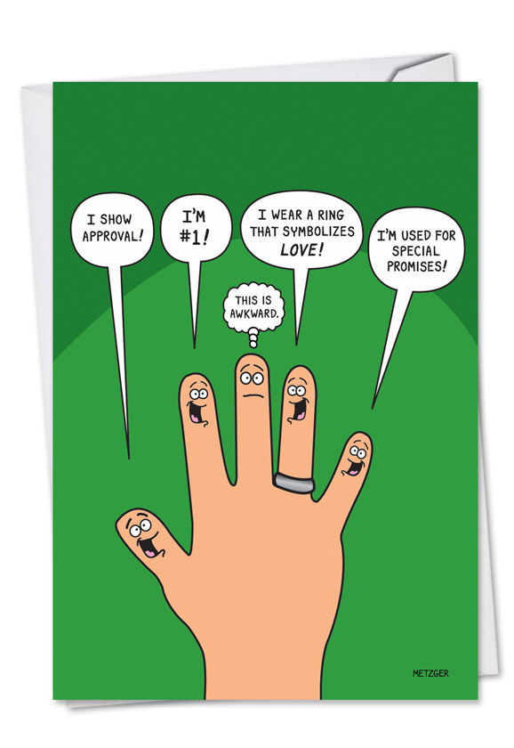 Middle Finger Birthday Joke Paper Card