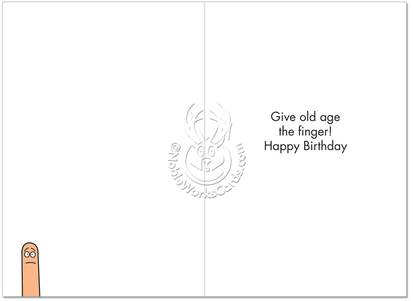 Middle Finger Birthday Joke Paper Card