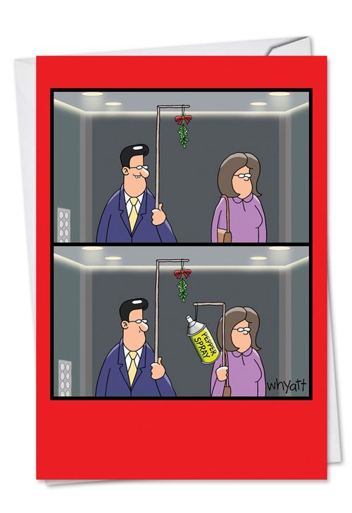 Mistletoe Rejection Cartoons Christmas Card Tim Whyatt