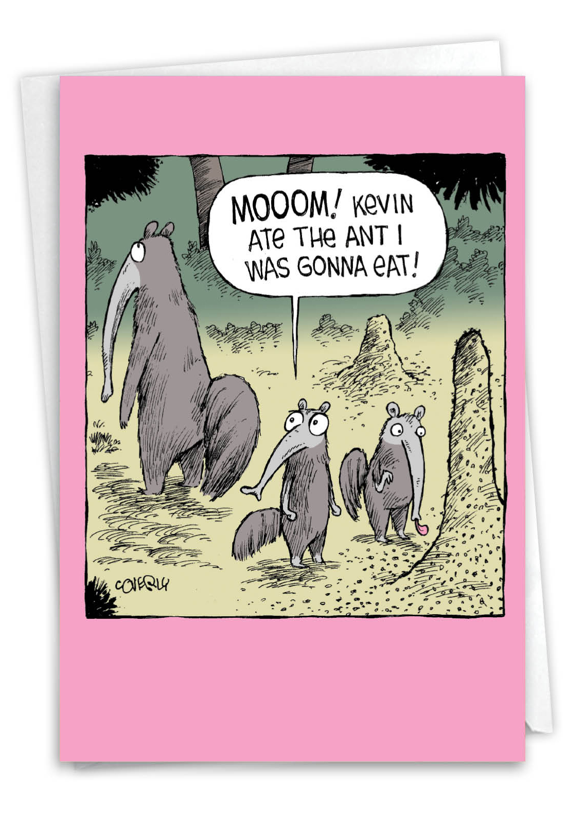 Mooom: Funny Mother's Day Greeting Card - Anteaters