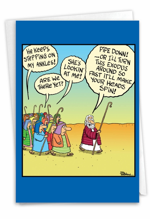 Moses Threat: Humorous Father's Day Paper Greeting Card