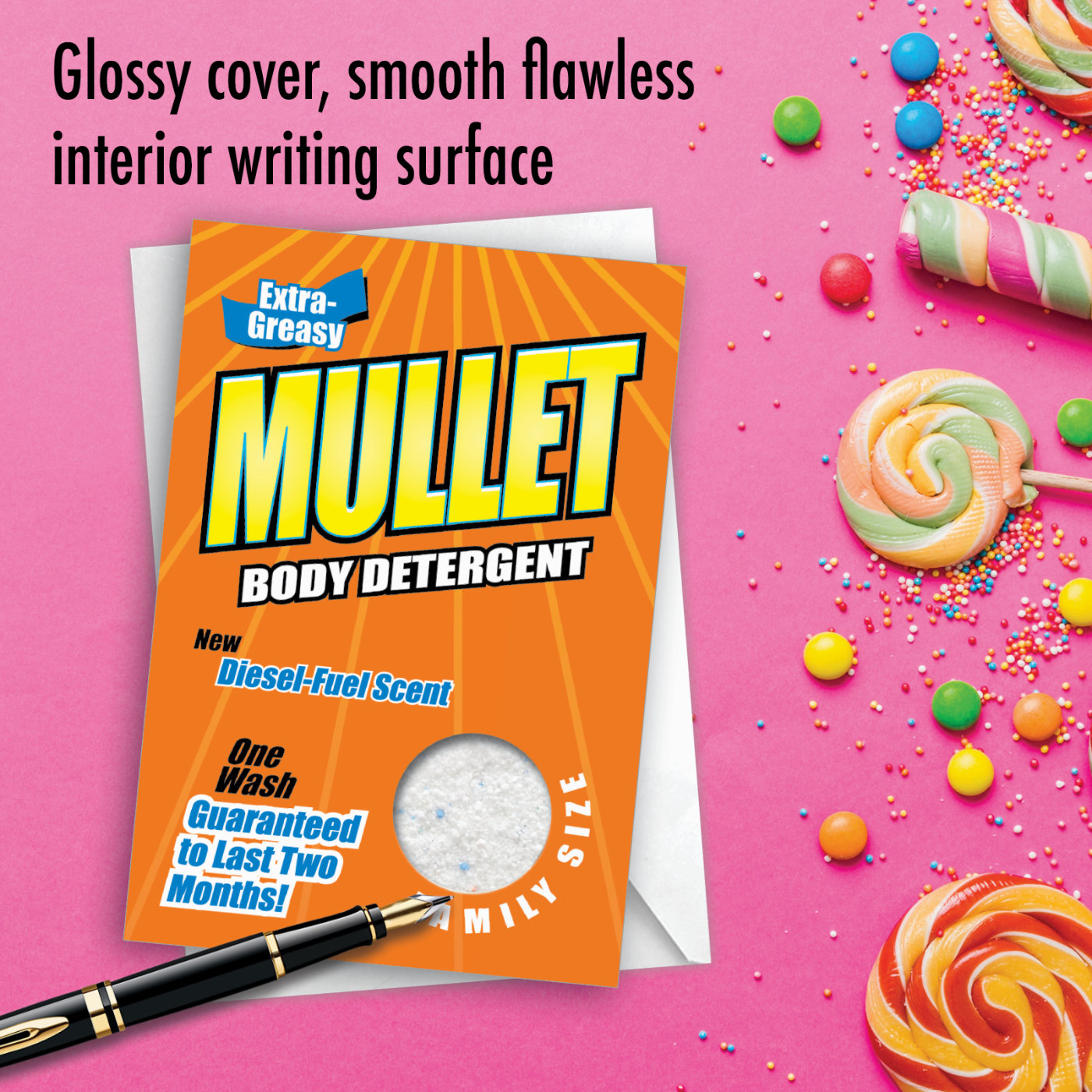 Mullet Body Detergent Body Soaps Birthday Paper Card