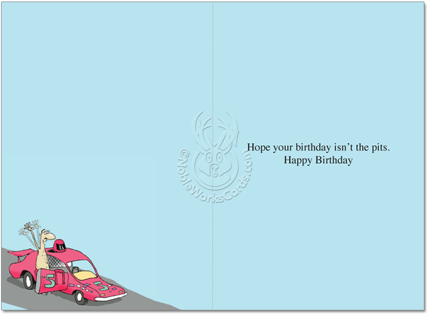 Nascar Pit Crew Funny Birthday Greeting Card