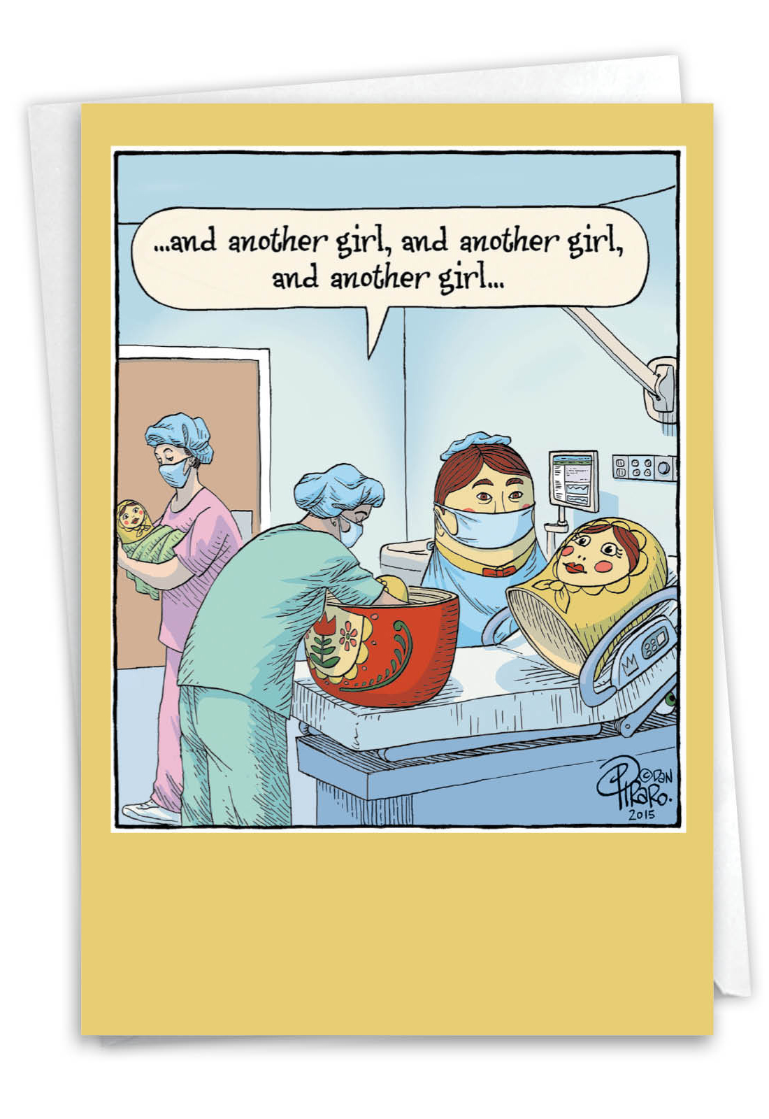 Nesting Babies: Funny Baby Card