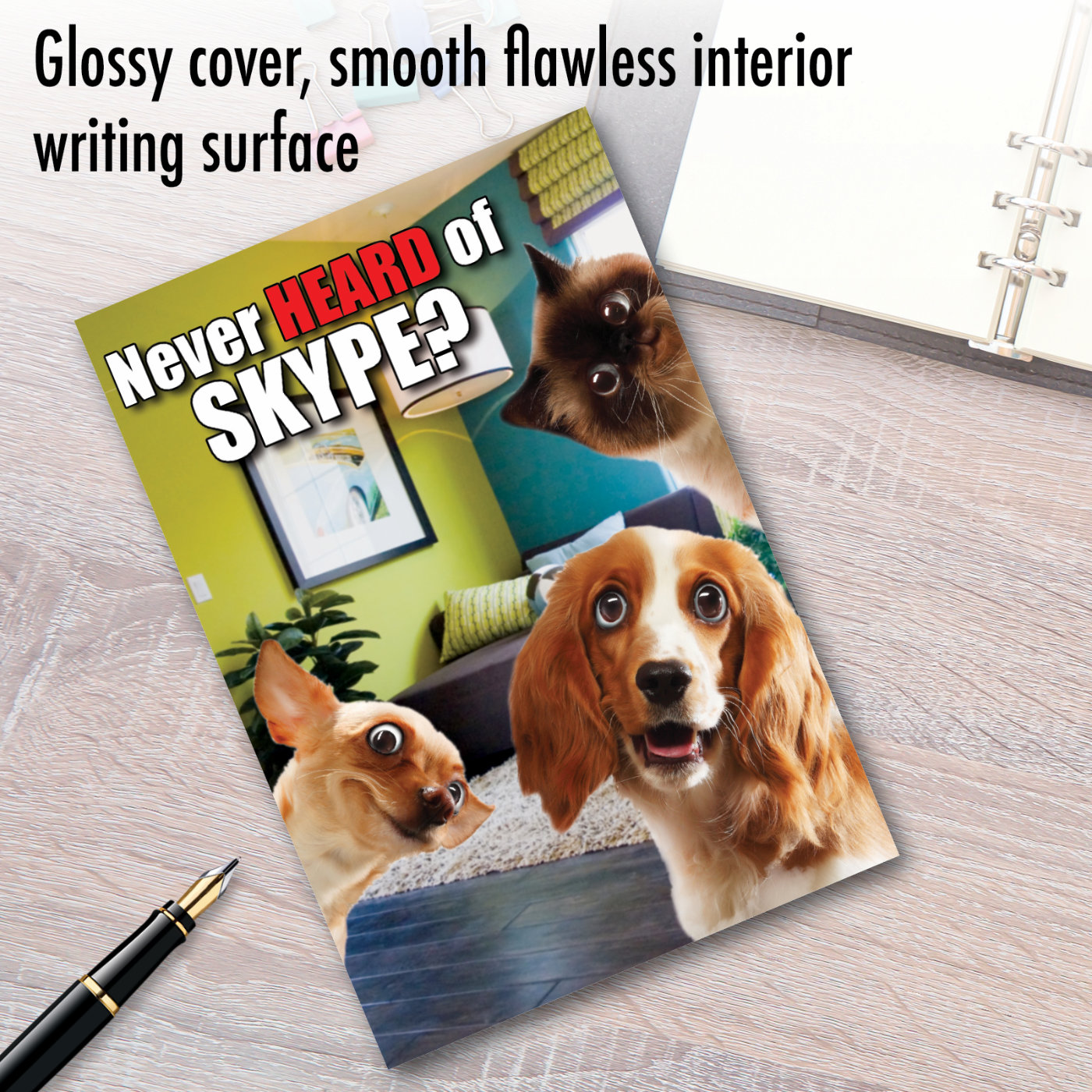 Never Heard of Skype: Humor Blank Greeting Card - Dogs