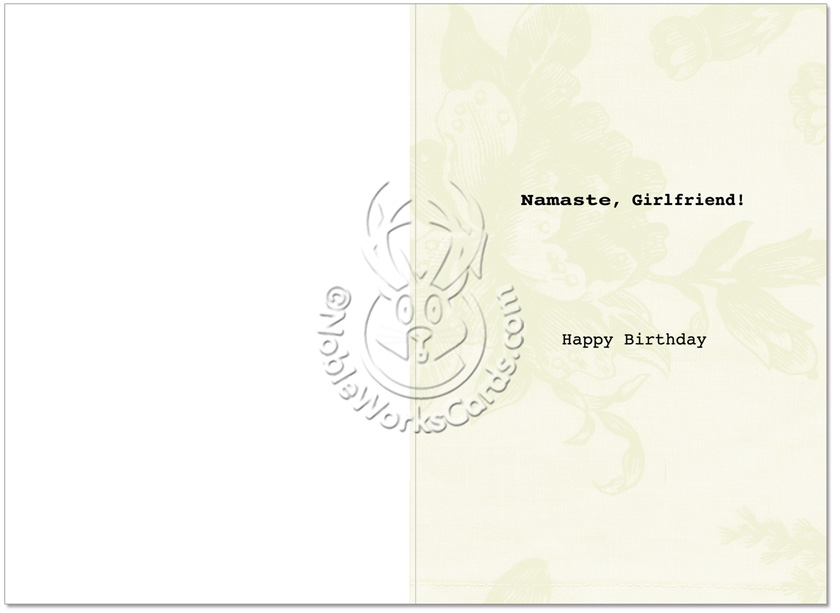 New Yoga Pants Picture Birthday Paper Card Debbie Tomassi