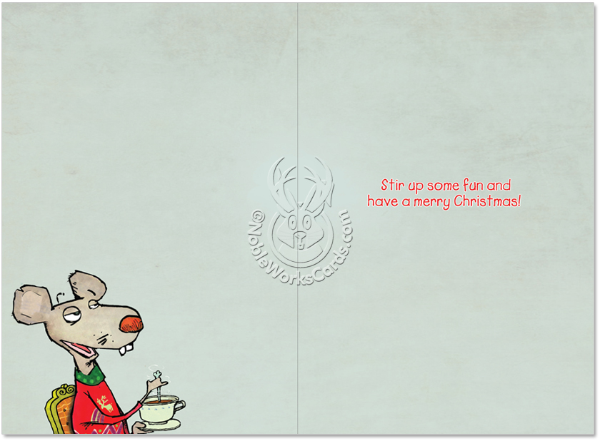 No More Stirring Christmas Greeting Card