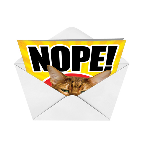 Nope Petigreet Birthday Greeting Card