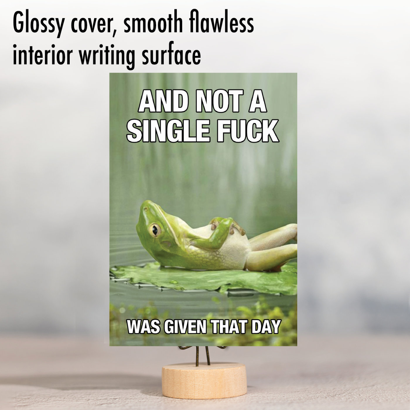 Not A Single Fuck Funny Birthday Greeting Card Frog