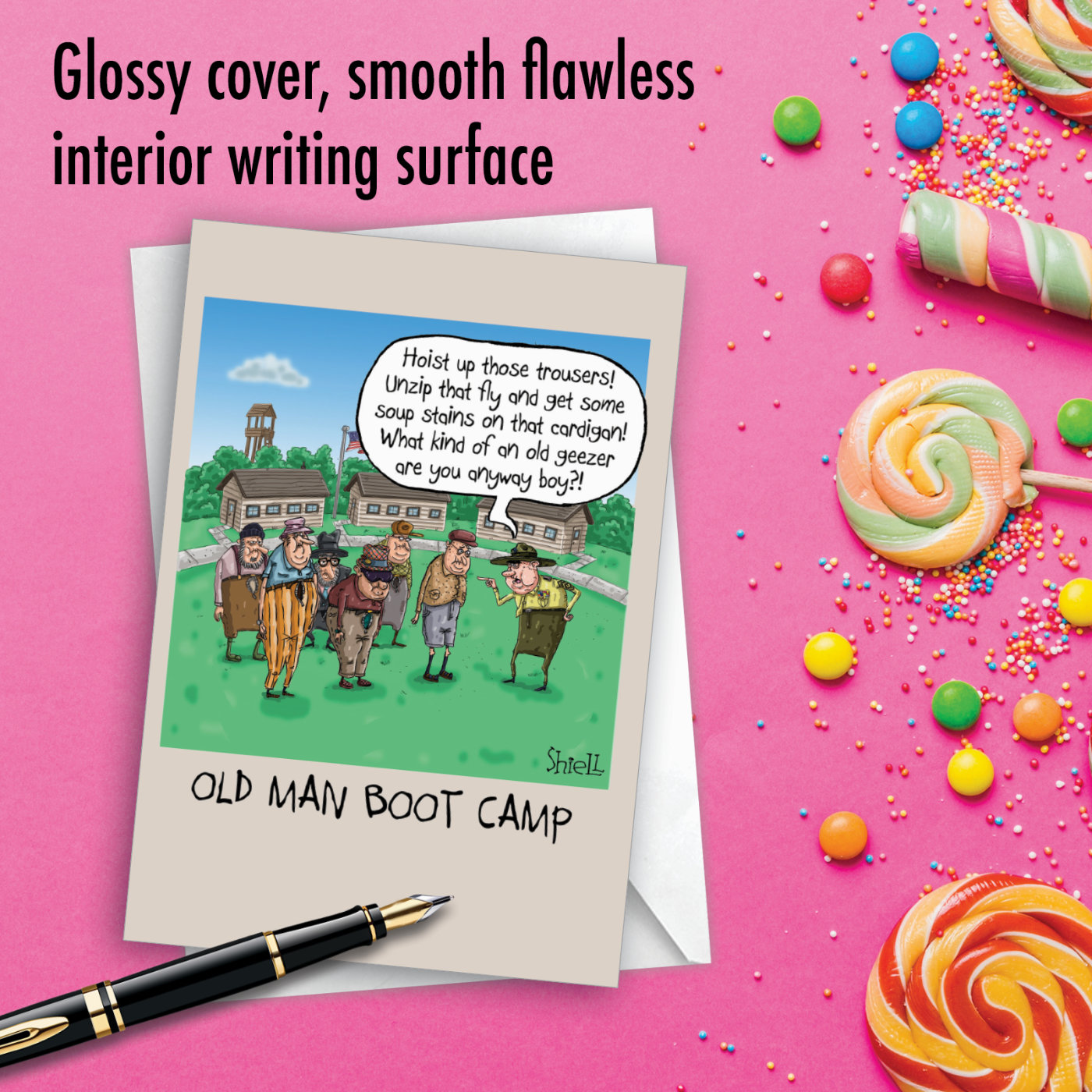 Old Man Boot Camp: Humor Birthday Card