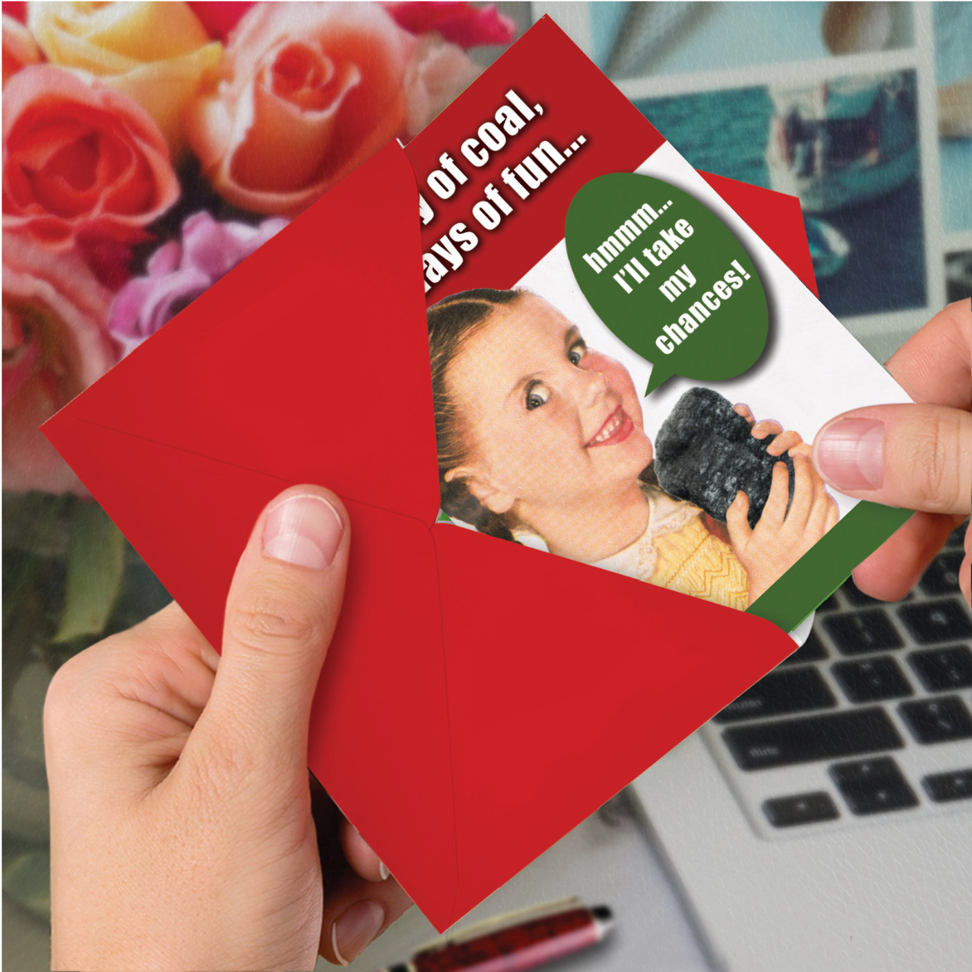 One Day Of Coal: Funny Christmas Greeting Card