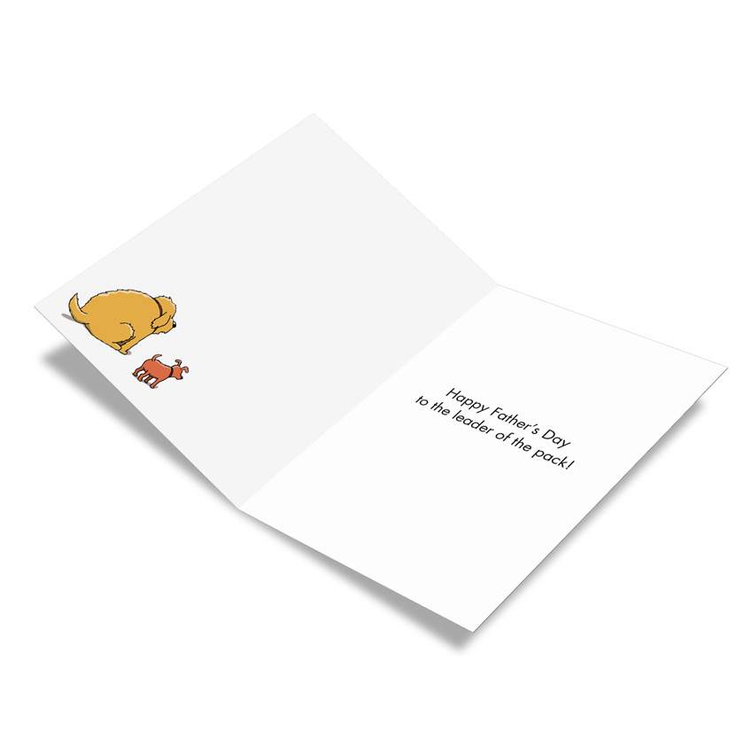 Pack Leader: Humorous Father's Day Paper Card