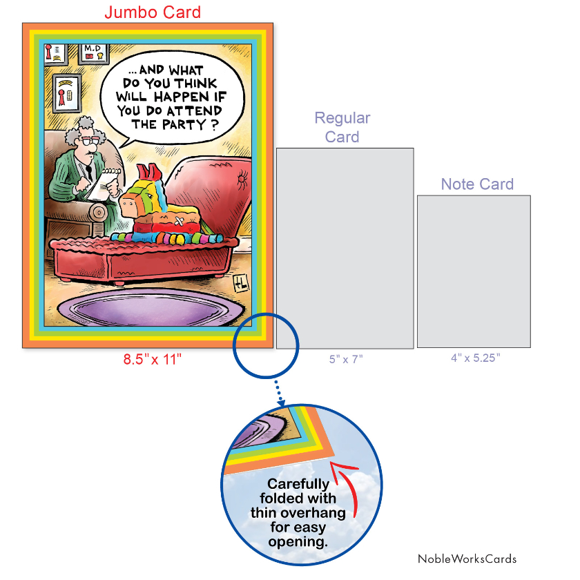 Pinata Therapy: Hilarious Birthday Giant Printed Card