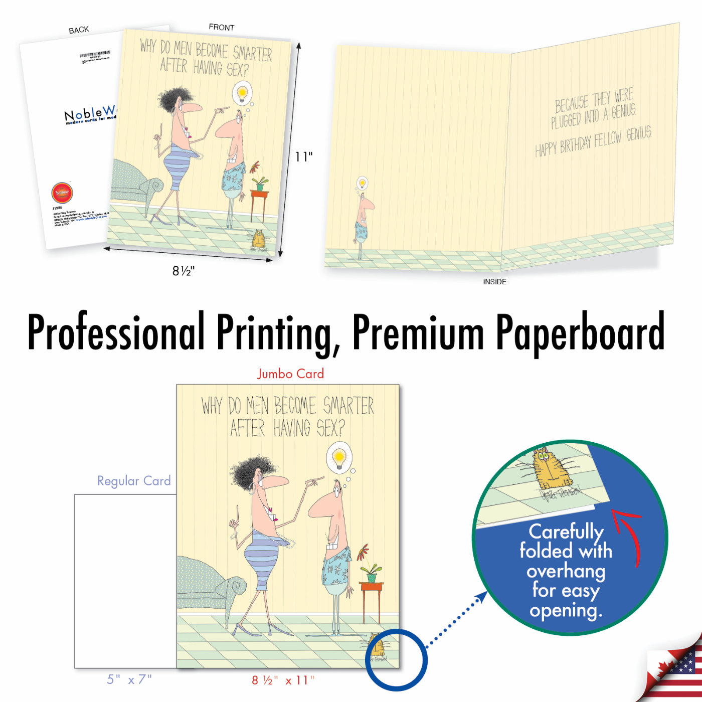 Plugged Into A Genius: Funny Birthday Jumbo Card