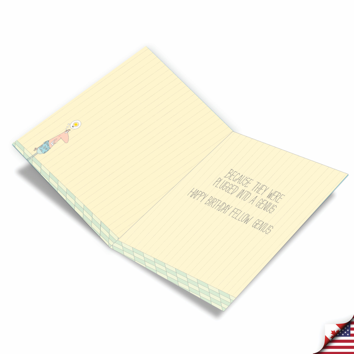 Plugged Into A Genius: Funny Birthday Jumbo Card