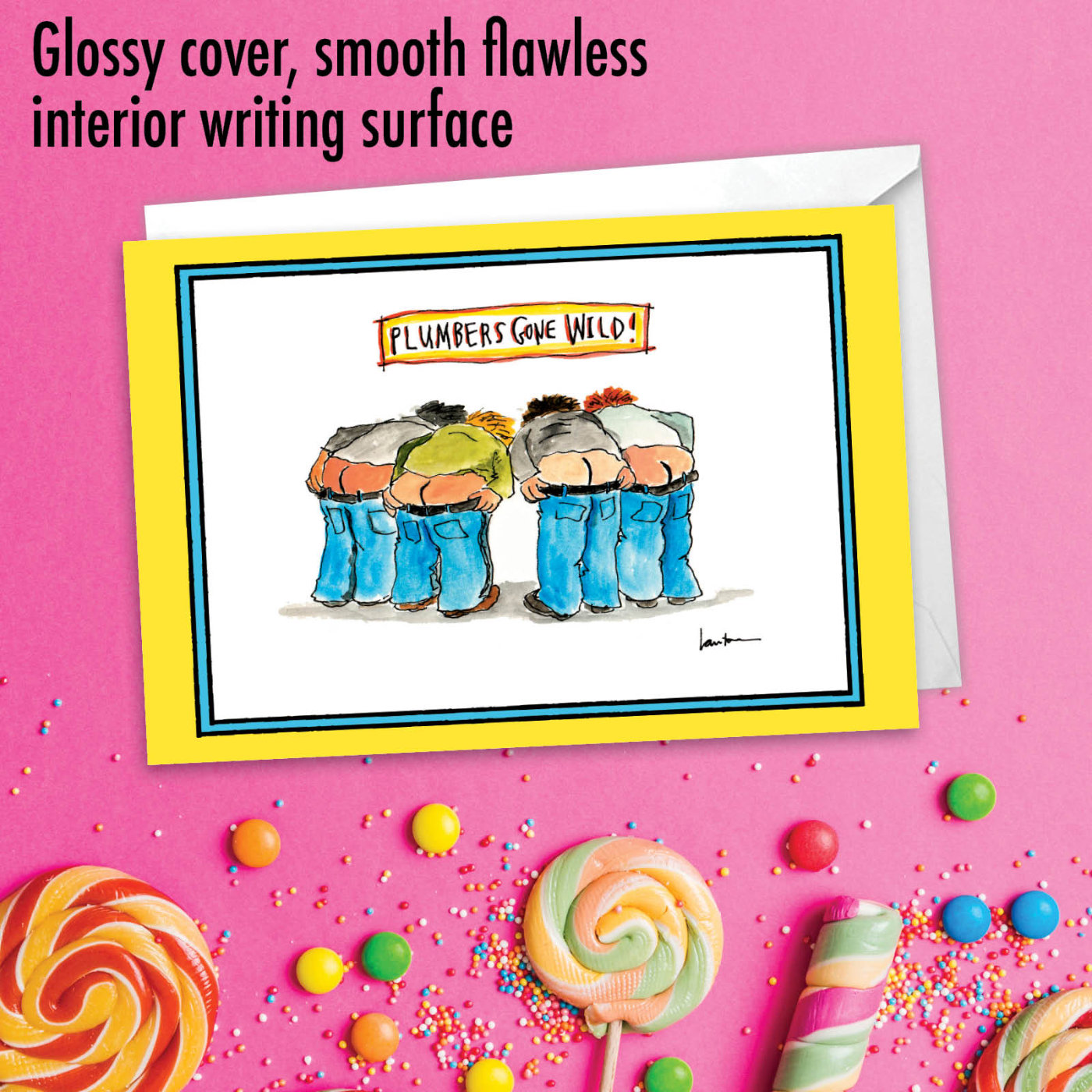 Plumbers Gone Wild: Funny Birthday Greeting Card