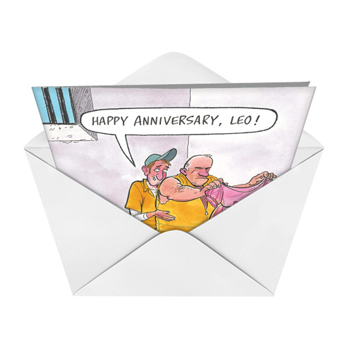 Prison Love Cartoons Anniversary Greeting Card John Billette