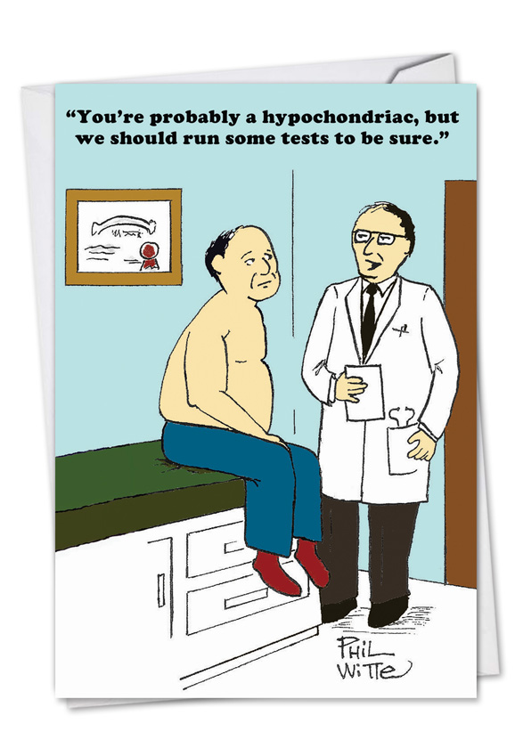 Probably A Hypochondriac Cartoons Get Well Paper Card