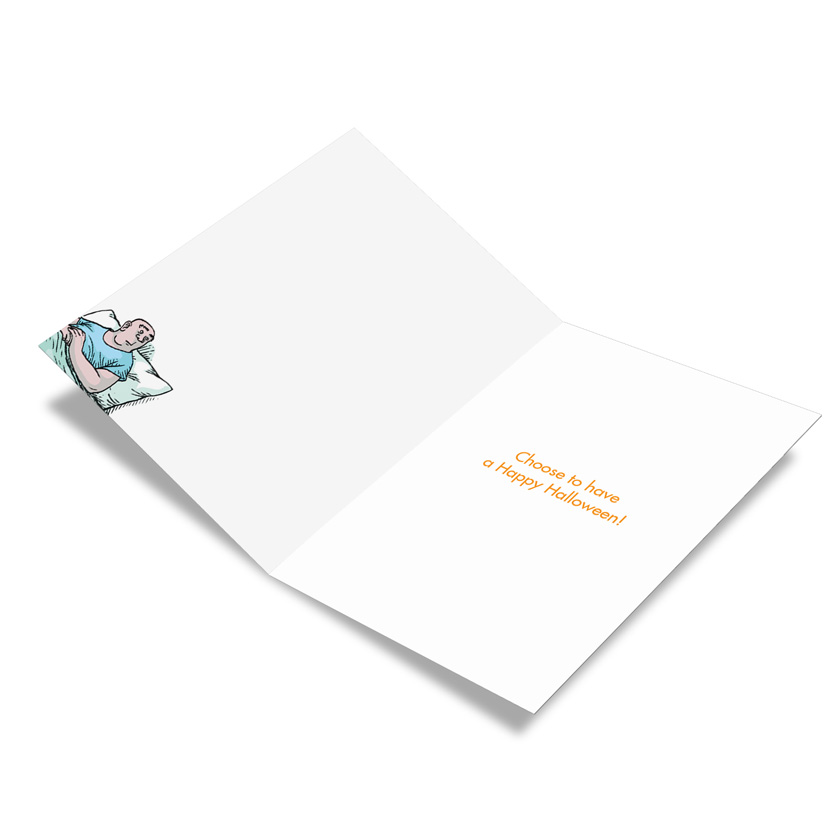 Pumpkin Spice Colonoscopy: Humorous Halloween Paper Card