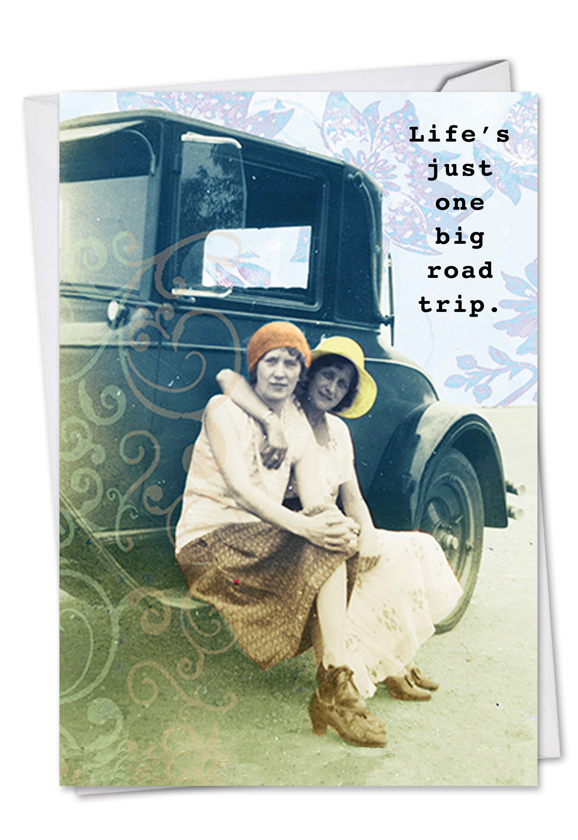 Road Trip Picture Birthday Paper Card Debbie Tomassi