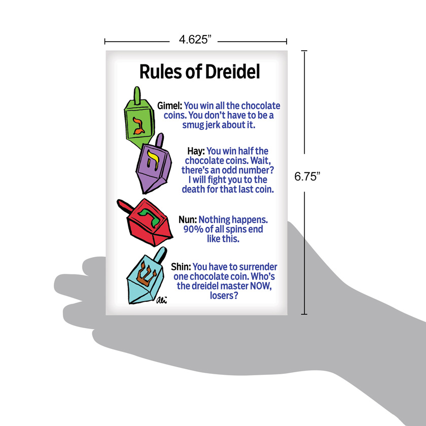 Rules of Dreidel – Funny Hanukkah Greeting Card