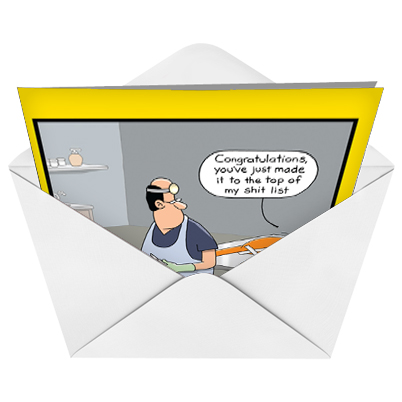 Shit List Congratulations Cartoons Joke Card Tim Whyatt