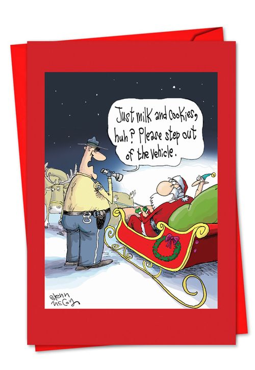 Santa DUI Funny Christmas Cards