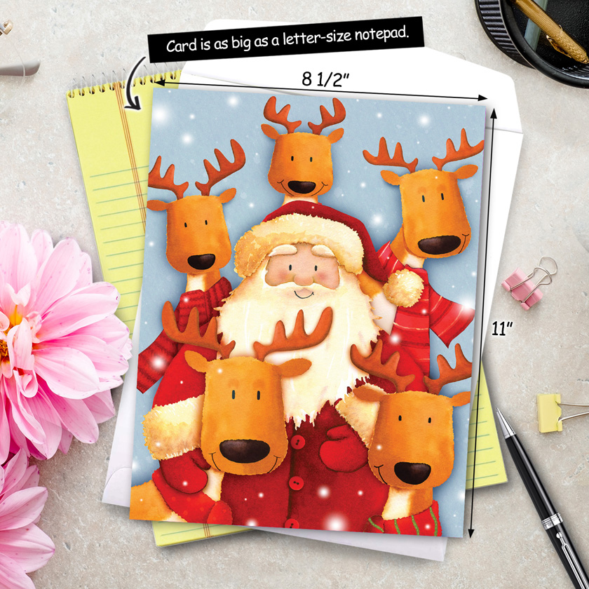 Santa Selfies: Creative Christmas Large Greeting Card