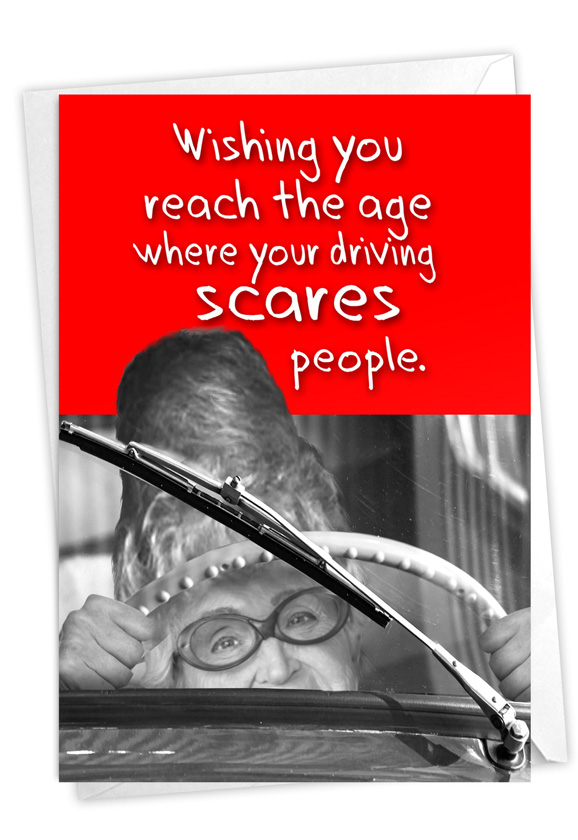 Scary Driver - Hilarious Birthday Greeting Card