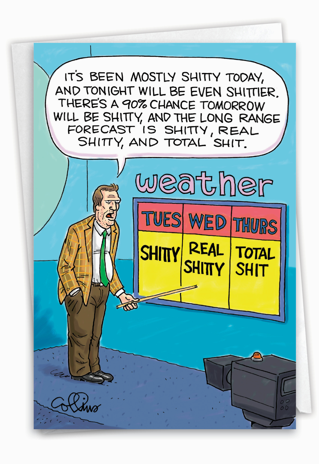 Shitty Weather: Funny Birthday Greeting Card