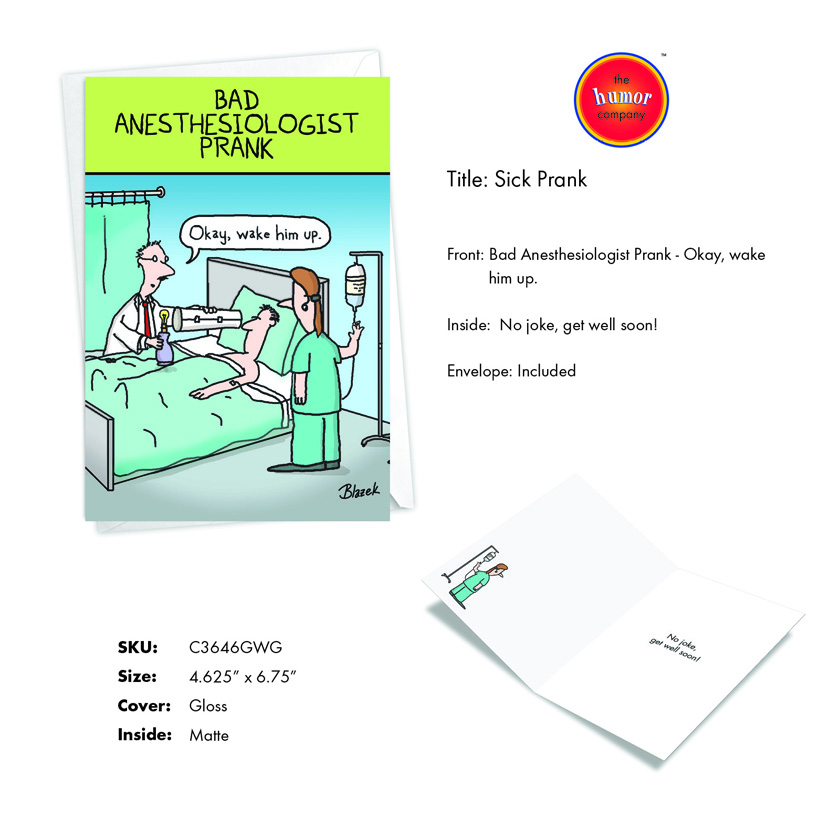 Sick Prank - Humorous Get-Well Greeting Card