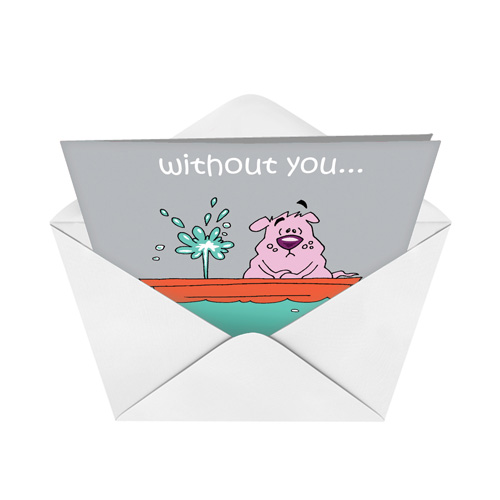 Sinking Feeling Cartoons Miss You Greeting Card D.T. Walsh