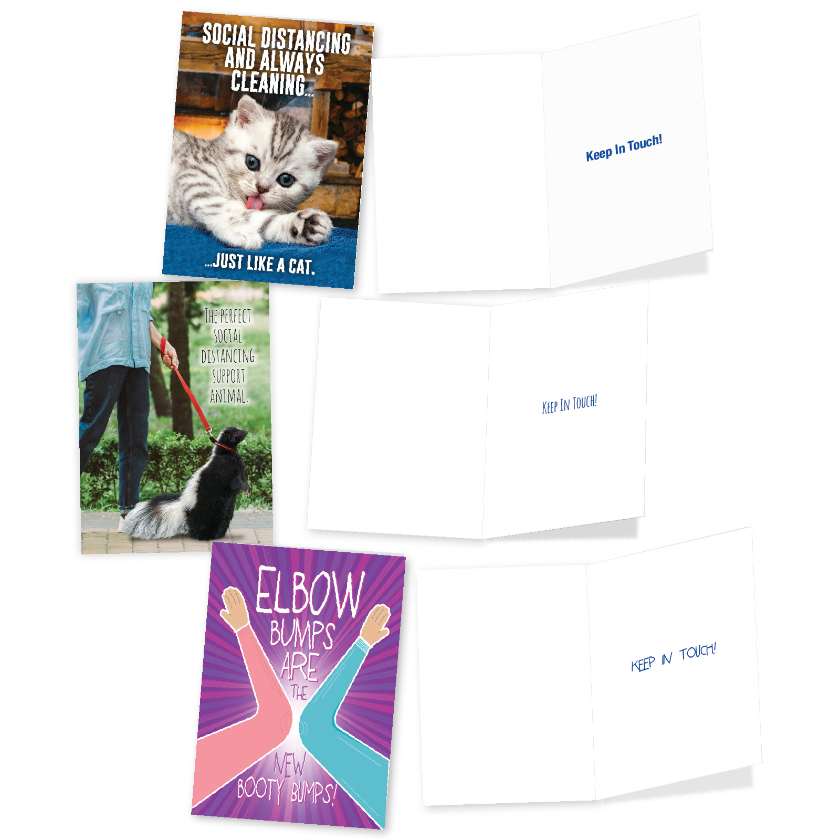 Socially Distanced: Hilarious Friendship Assortment of 10 Cards